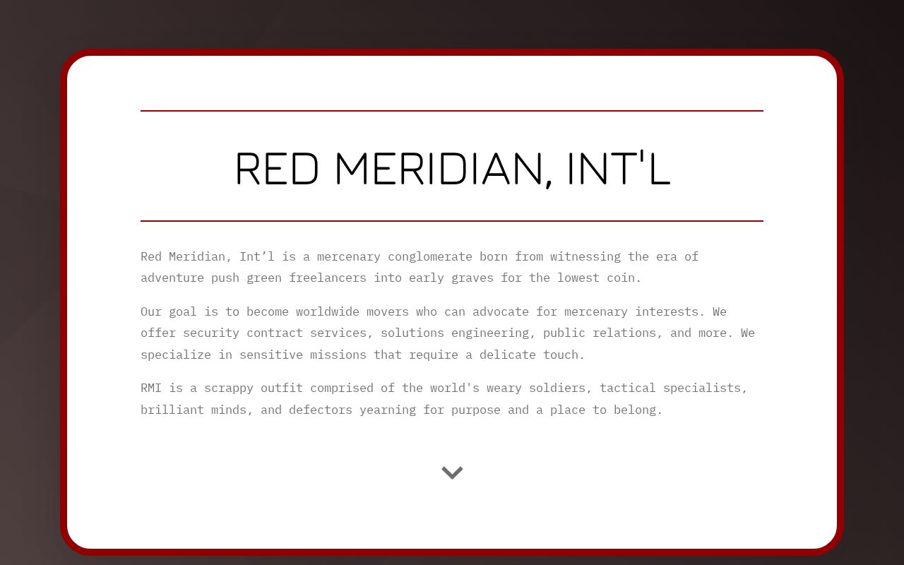 RED MERIDIAN INT'L
